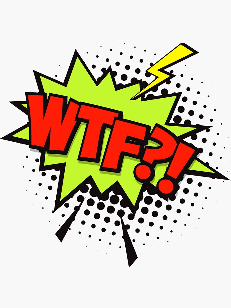 "WTF Comics Stickers" Sticker for Sale by Prototyp | Redbubble