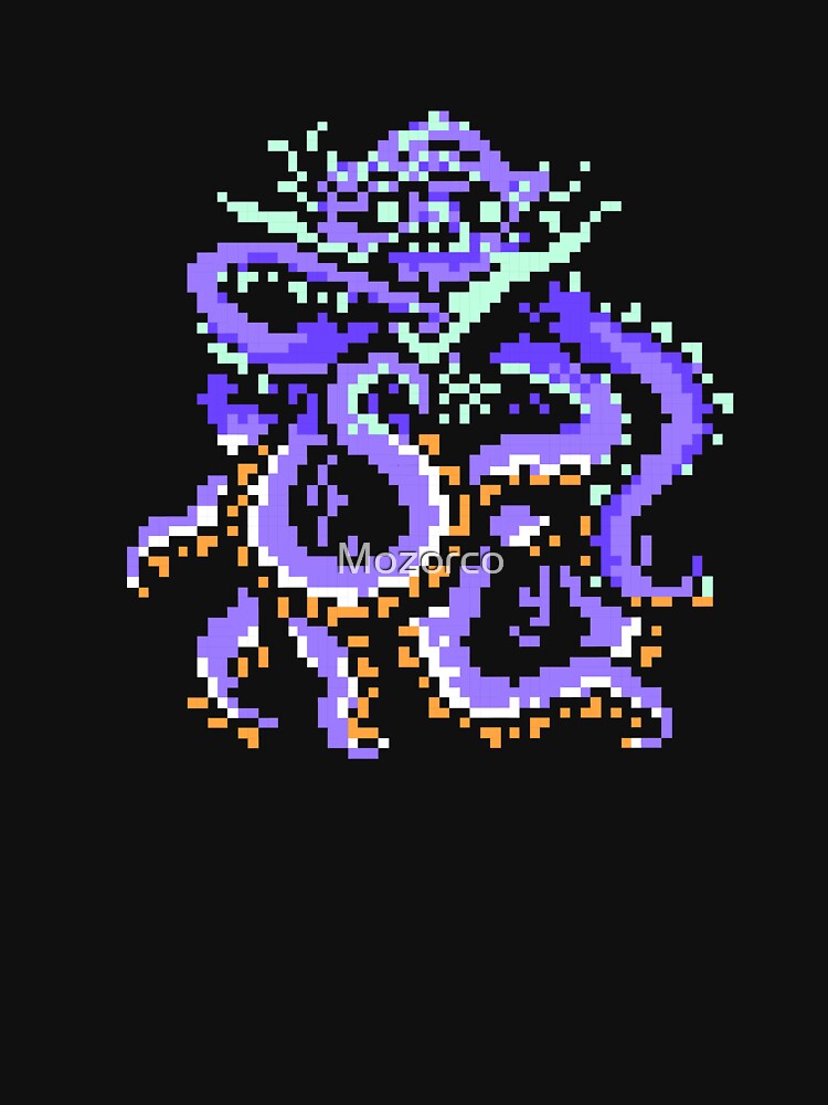 "Kraken Pixel art- Final fantasy creature" T-shirt by Mozorco ...