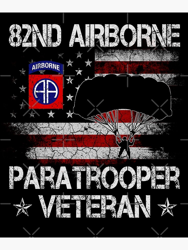 "82nd Airborne Paratrooper Veteran" Art Print for Sale by Jody49 ...