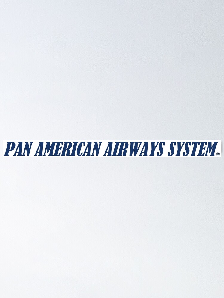 "Pan Am Early 30s Pan American Airways System Stylized Wordmark" Poster ...