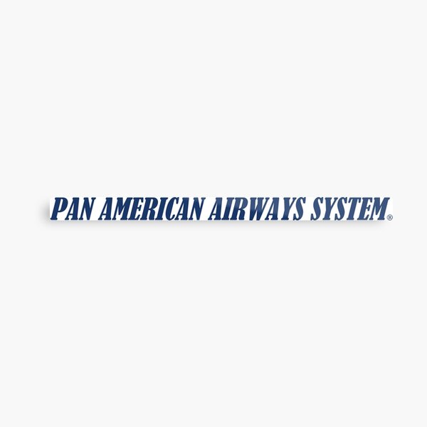 "Pan Am Early 30s Pan American Airways System Stylized Wordmark" Metal ...
