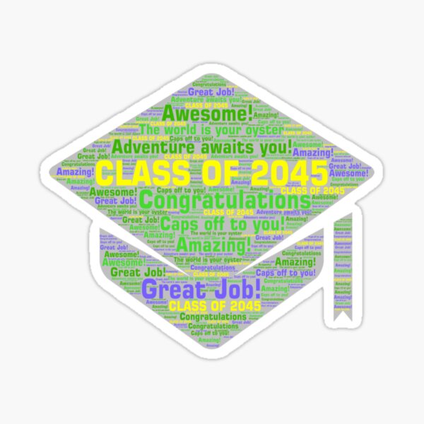 "Class of 2045" Sticker for Sale by HappinessWorld | Redbubble