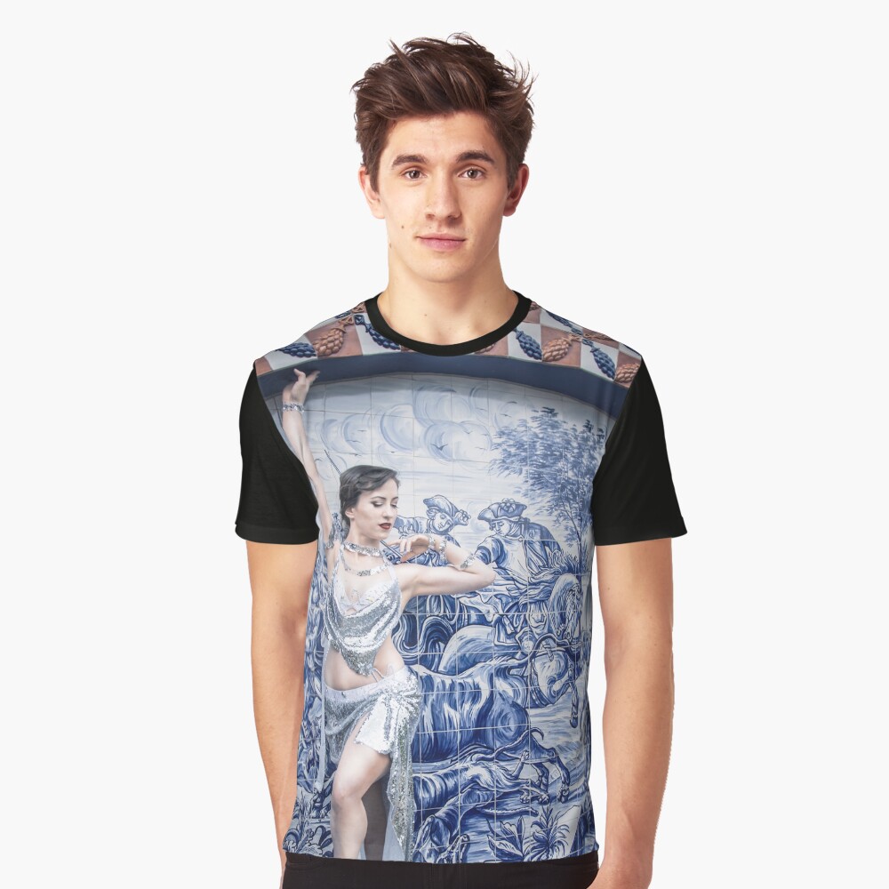 "Dancing Delft Blue" T-shirt for Sale by Elsterart | Redbubble | delft ...