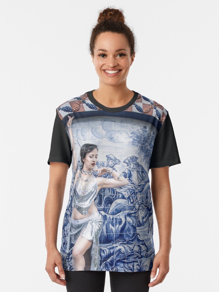 "Dancing Delft Blue" T-shirt for Sale by Elsterart | Redbubble | delft ...