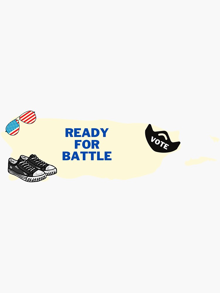 "Puerto Rico Ready For Battle" Sticker by ElectionMerch | Redbubble