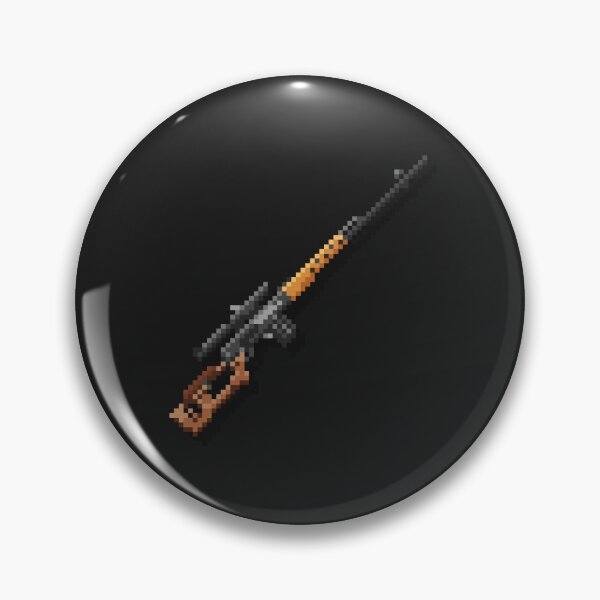 "SVD Dragunov - 7.62x54R Pixel Art" Pin by pixelbrian | Redbubble
