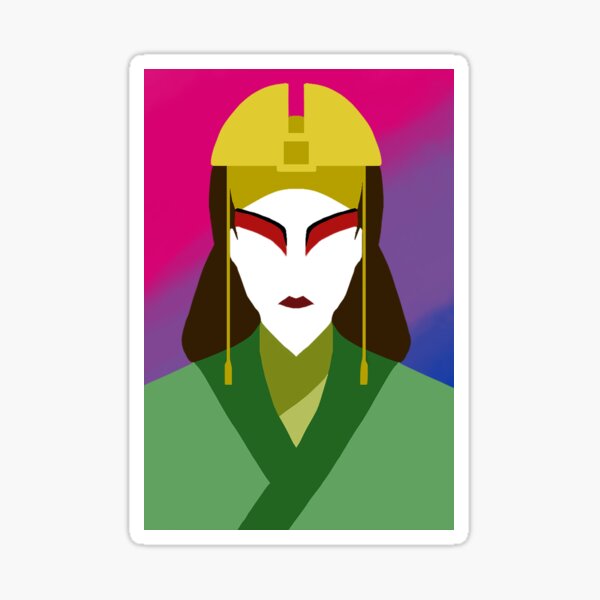 "Avatar The Last Airbender Minimalist Kyoshi Bisexual Icon" Sticker for ...