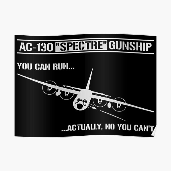 "AC-130 "Spectre" Gunship" Poster for Sale by Turn-N-Burn | Redbubble