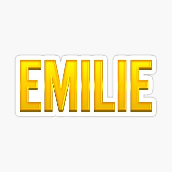 "Emilie Name" Sticker for Sale by desexperiencia | Redbubble