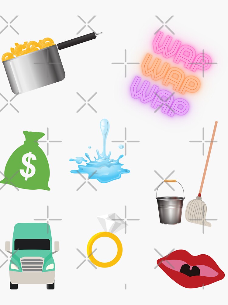 "WAP Collage Pack- no profanity" Sticker for Sale by MixedBagMerch ...