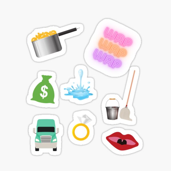 "WAP Collage Pack- no profanity" Sticker for Sale by MixedBagMerch ...