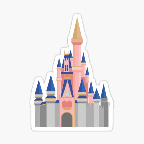 "Pink Cinderella Castle" Sticker for Sale by mollybuck | Redbubble
