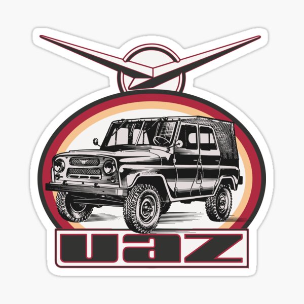 "UAZ469 - logo" Sticker for Sale by Groenendijk | Redbubble