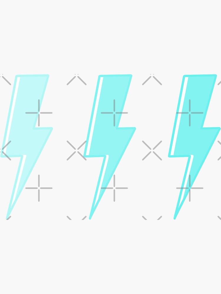"Blue lightning bolts" Sticker by kxtelyng | Redbubble