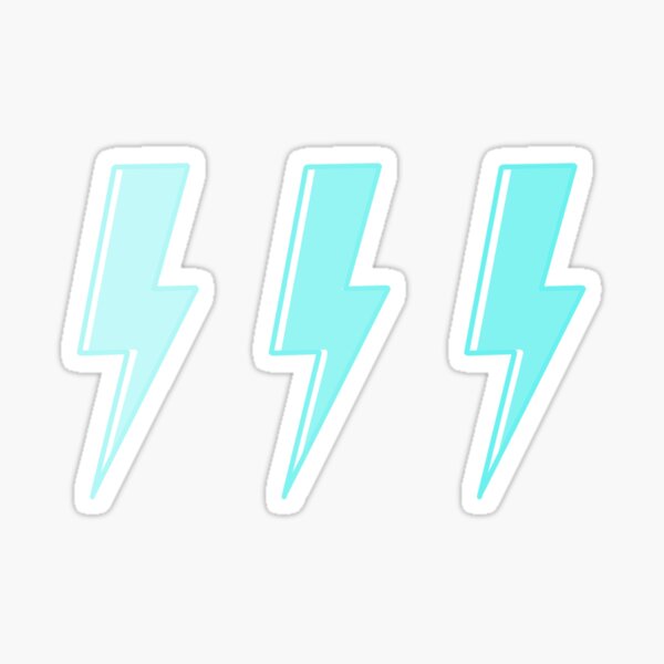 "Blue lightning bolts" Sticker by kxtelyng | Redbubble