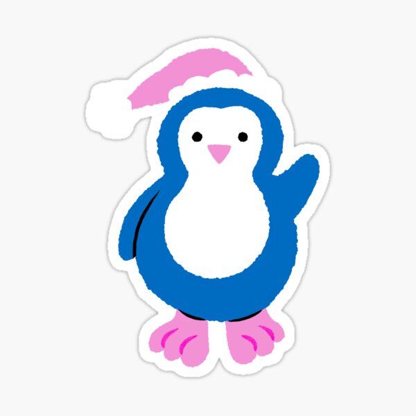"Blue And Pink Penguin" Sticker for Sale by OhMyStarling | Redbubble