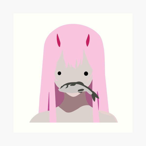 "Derpy Zero Two Fishing " Art Print by KaitlynPaints | Redbubble