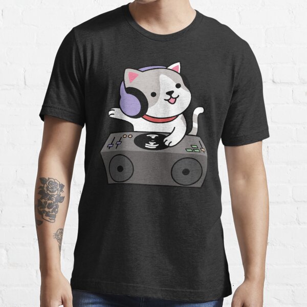 "Cat Dj" T-shirt by TrueTrippyArts | Redbubble