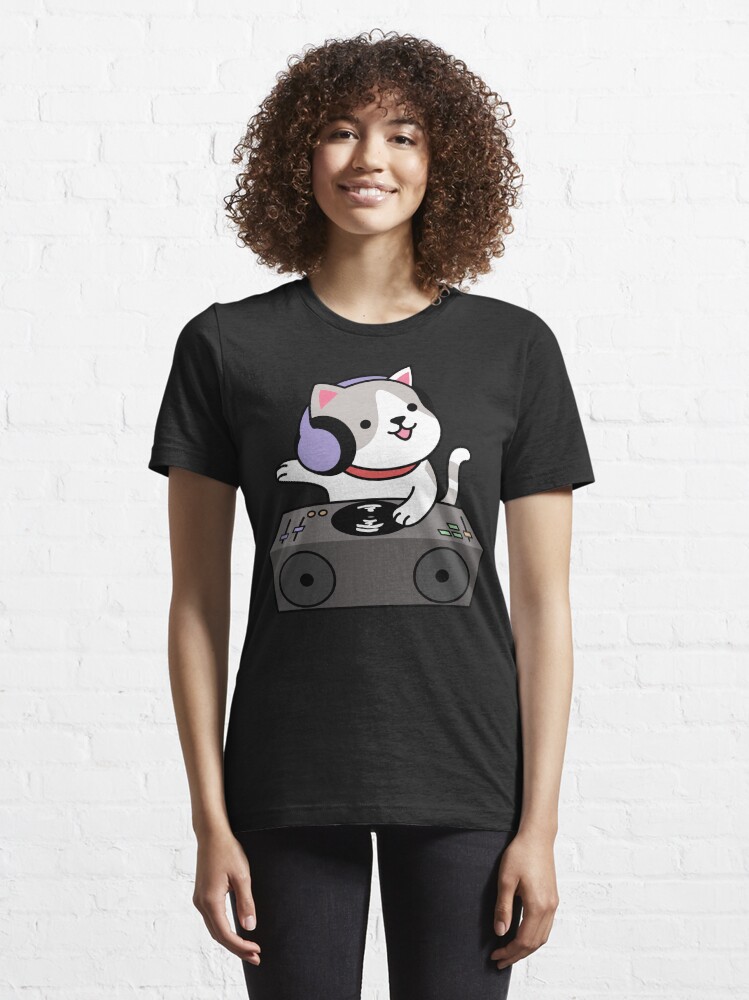 "Cat Dj" T-shirt by TrueTrippyArts | Redbubble