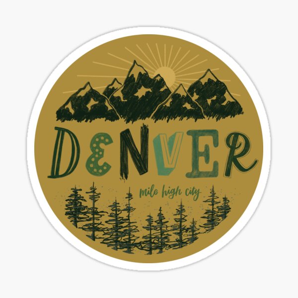 "Denver City Sticker" Sticker for Sale by naomikim10 | Redbubble