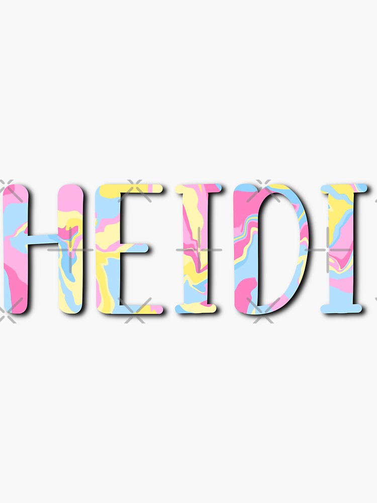 "Heidi" Sticker for Sale by dolphin1128 | Redbubble