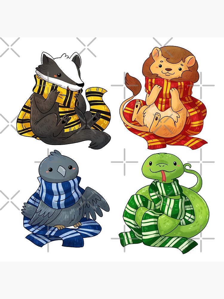 "Magic: Badger, Lion, Raven, Snake" Poster for Sale by michelledraws ...