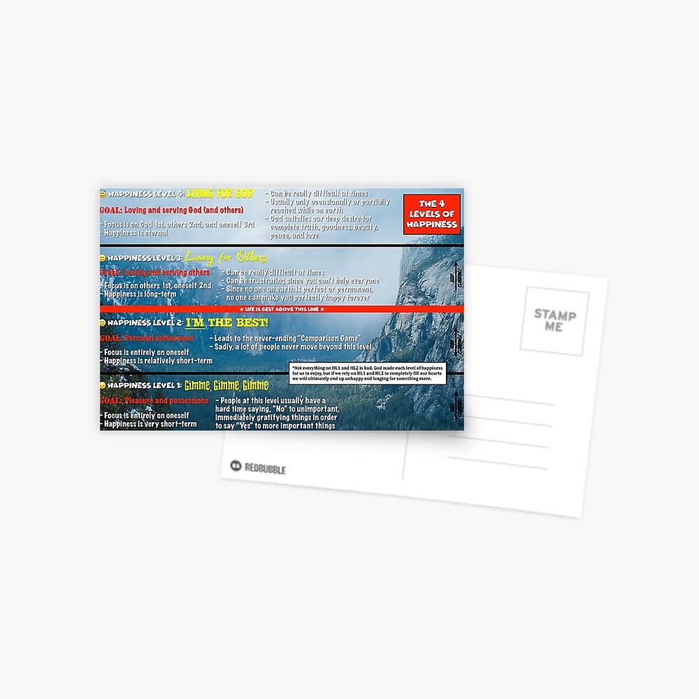 "The 4 Levels of Happiness" Poster for Sale by The-CRT-Shop | Redbubble