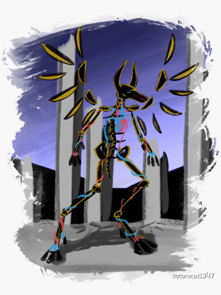 "Bio mechanical Anubis Winged Cyborg Jackal God with Background ...