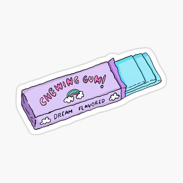 "Chewing Gum" Sticker for Sale by honeystickersz | Redbubble