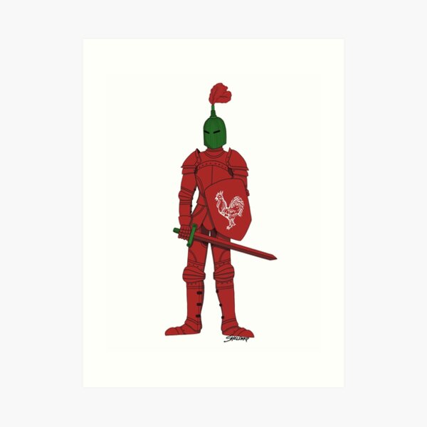 "Sir Racha, Knight of the Dinner Table (Sriracha)" Art Print for Sale ...