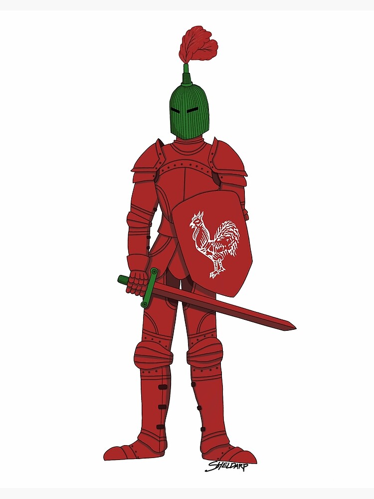 "Sir Racha, Knight of the Dinner Table (Sriracha)" Art Print for Sale ...