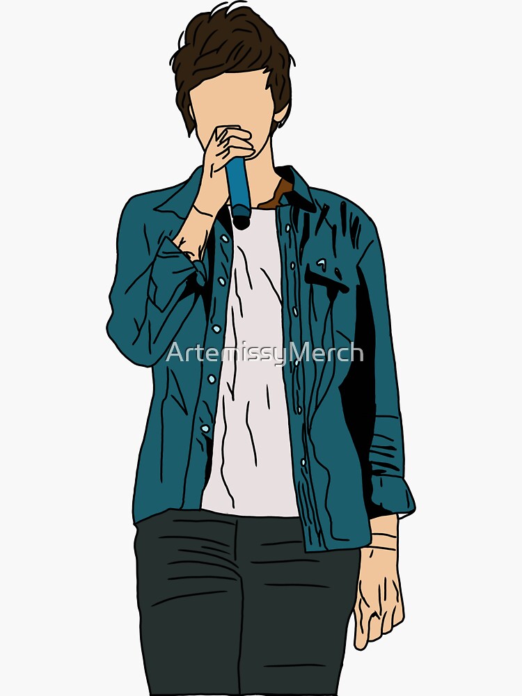 "Louis Tomlinson Performing Drawing" Sticker for Sale by ArtemissyMerch ...