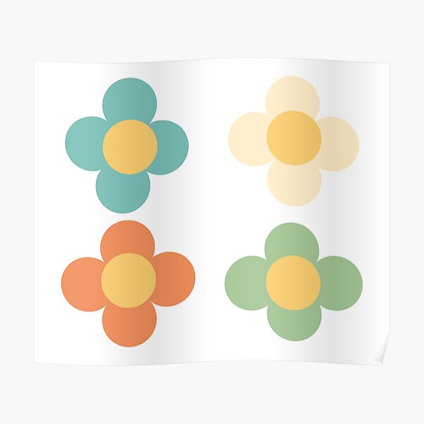 "Flower Power Sticker Pack" Poster by evielvel | Redbubble