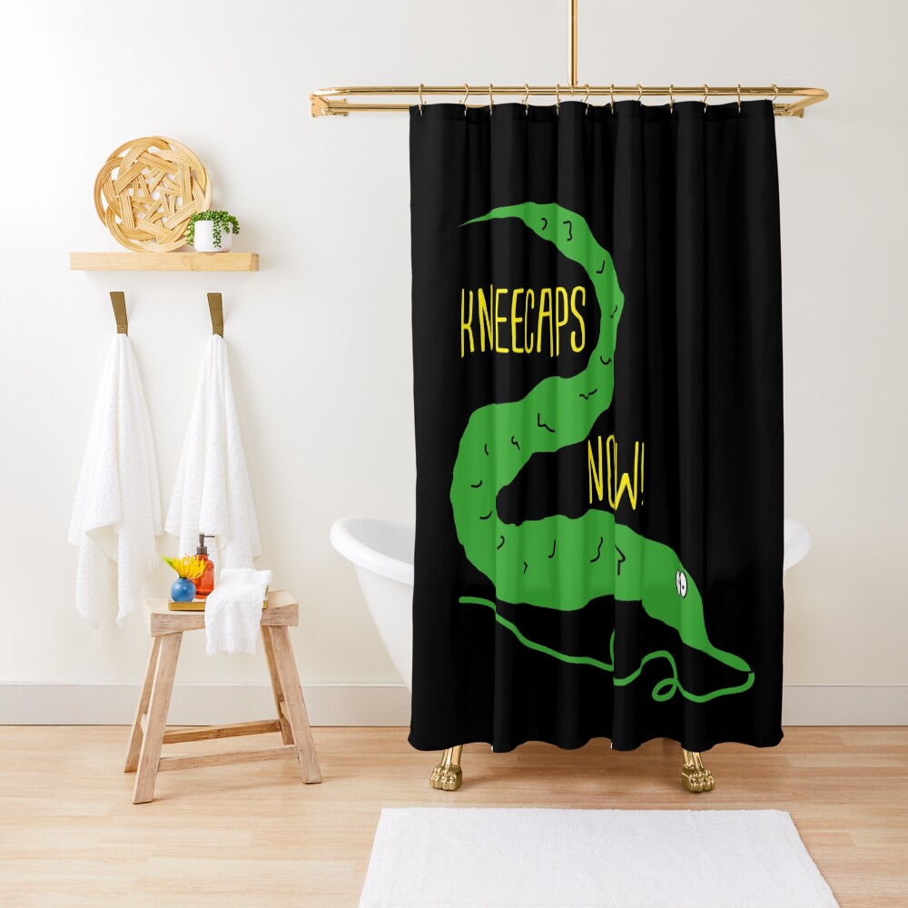 "Worm on a string - Kneecaps" Shower Curtain by Craftaholic | Redbubble