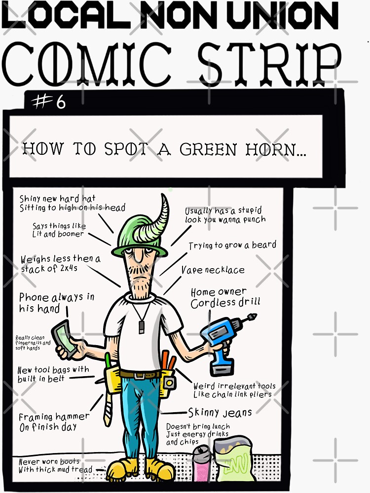 "Local non union comic strip #6" Sticker for Sale by Localnonunion ...