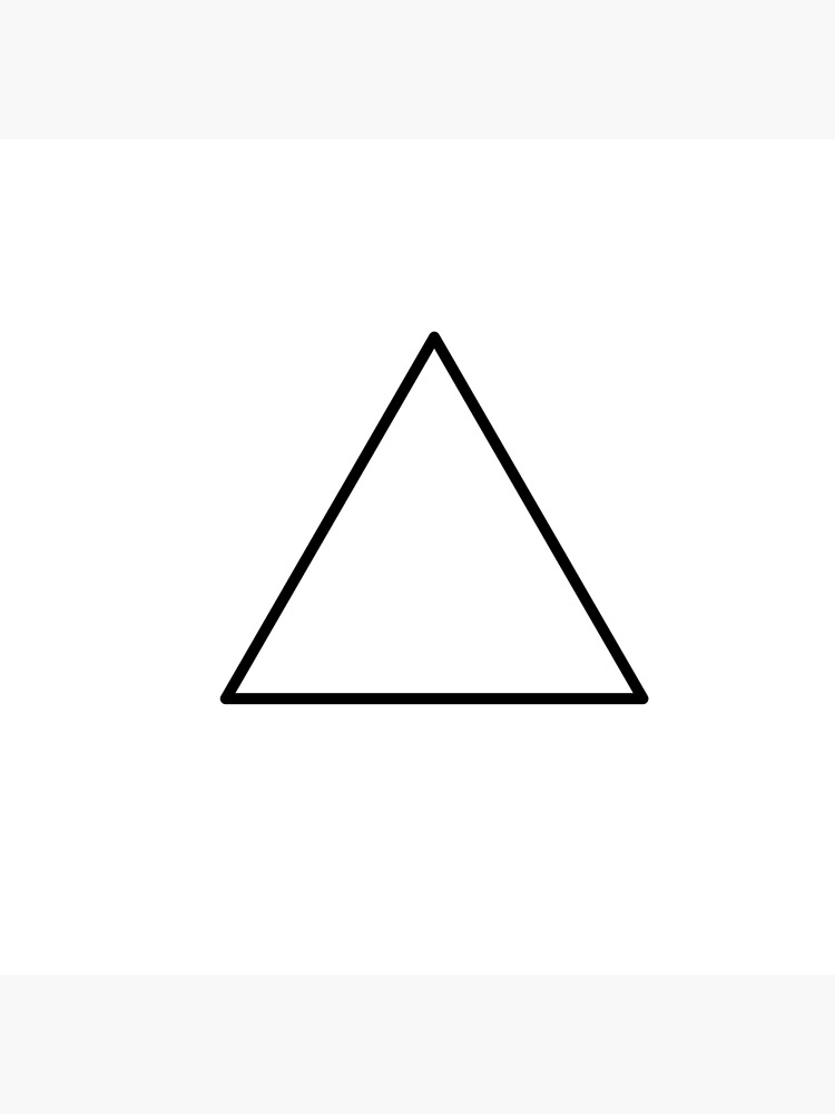 " black and white triangle outline" Poster by RaspberryGreen | Redbubble