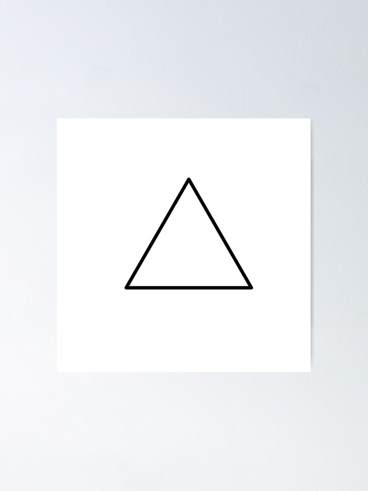 " black and white triangle outline" Poster by RaspberryGreen | Redbubble