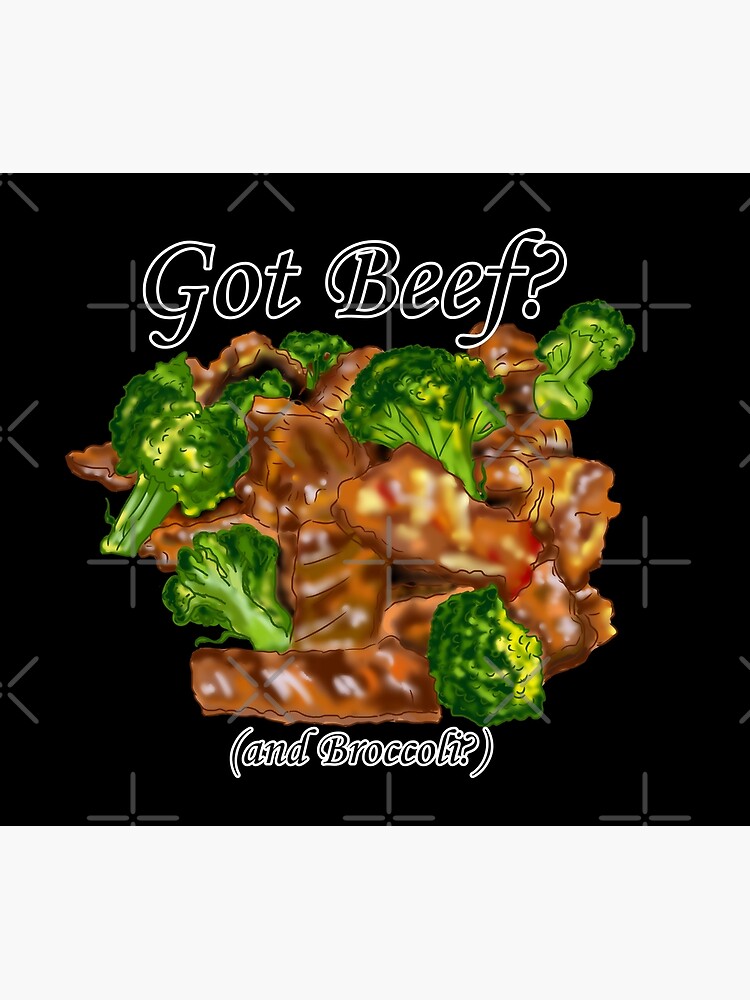 ""Got Beef (and Broccoli)?" Food Art Joke" Poster for Sale by ...
