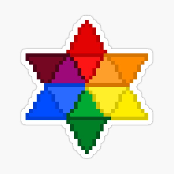"Jewish Pixel Pride" Sticker for Sale by SilverShoelaces | Redbubble