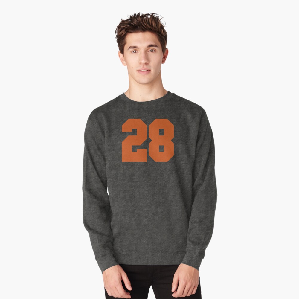 "28 Number Cleveland Sports Twenty-Eight Brown Jersey" Sticker for Sale ...