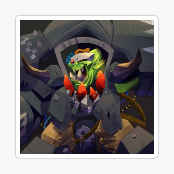 "Waagh Ghaz Space Ork" Sticker by tomdrawsthings | Redbubble