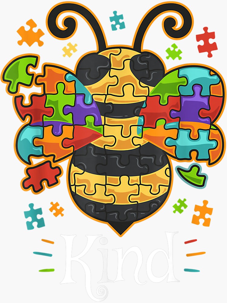 "Autism Awareness s Bumble Bee Be Kind Autistic" Sticker for Sale by ...