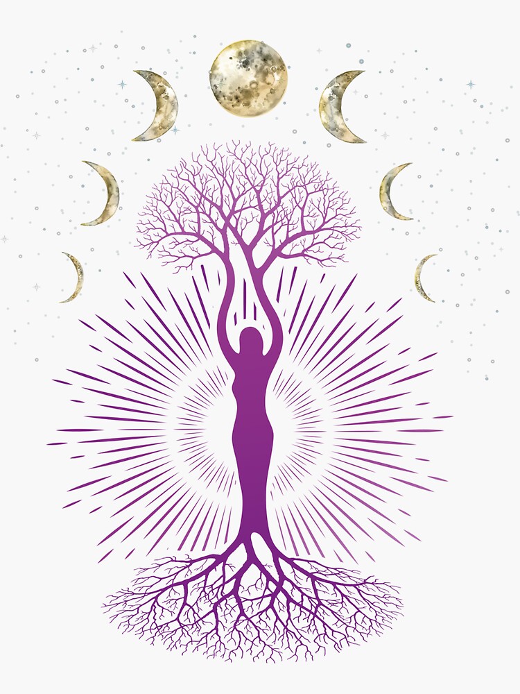 "Phase Depression Moon Phase Mood Yoga Gift" Sticker for Sale by Pummli ...