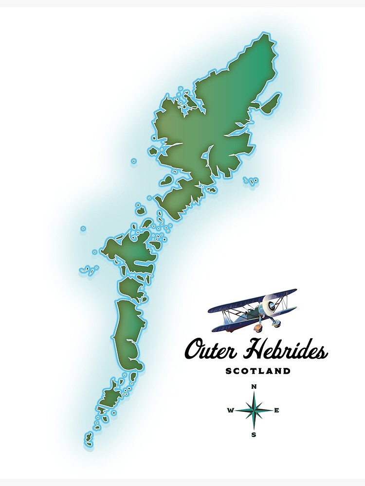 "Outer Hebrides Scotland map" Art Print by vectorwebstore | Redbubble