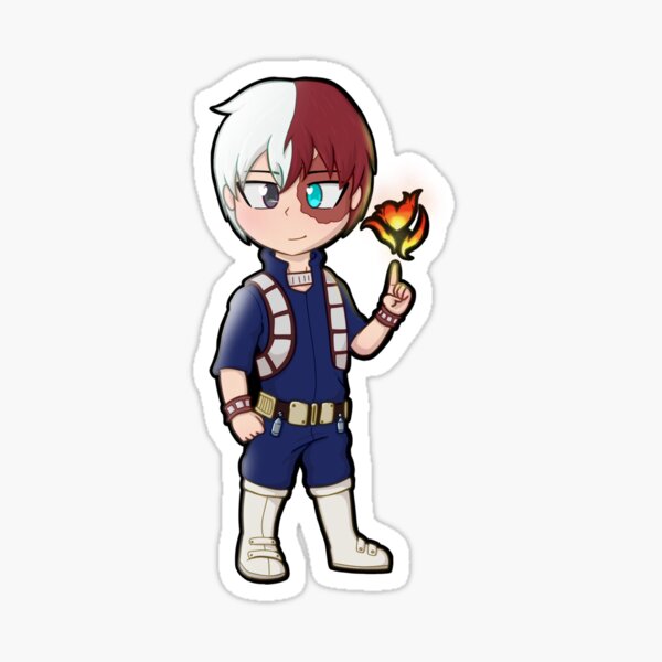 "Chibi! MHA - Todoroki" Sticker by CoralTheCookie | Redbubble