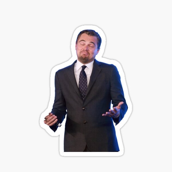 "Leo Shrug" Sticker for Sale by Flakey- | Redbubble