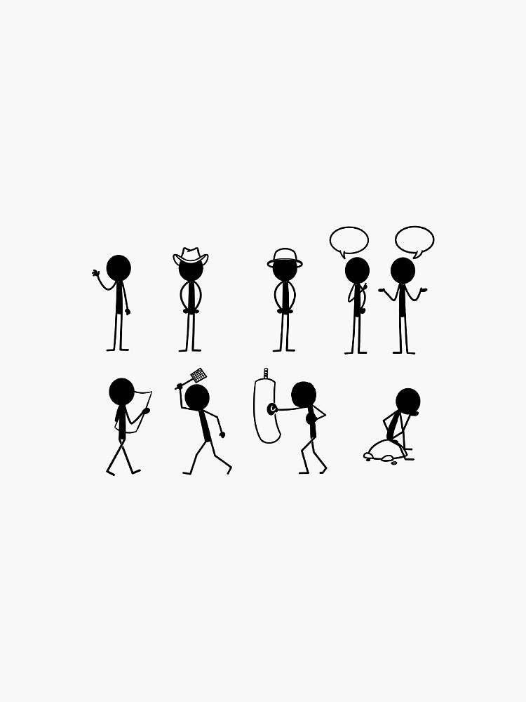 "Stickman" Sticker for Sale by IanLink92 | Redbubble