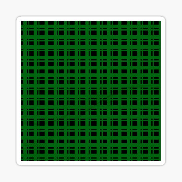 "Chequered black and green new design for unique gifts " Sticker for ...