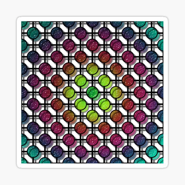 "Circular Gems in a Grid" Sticker by MarkUK97 | Redbubble