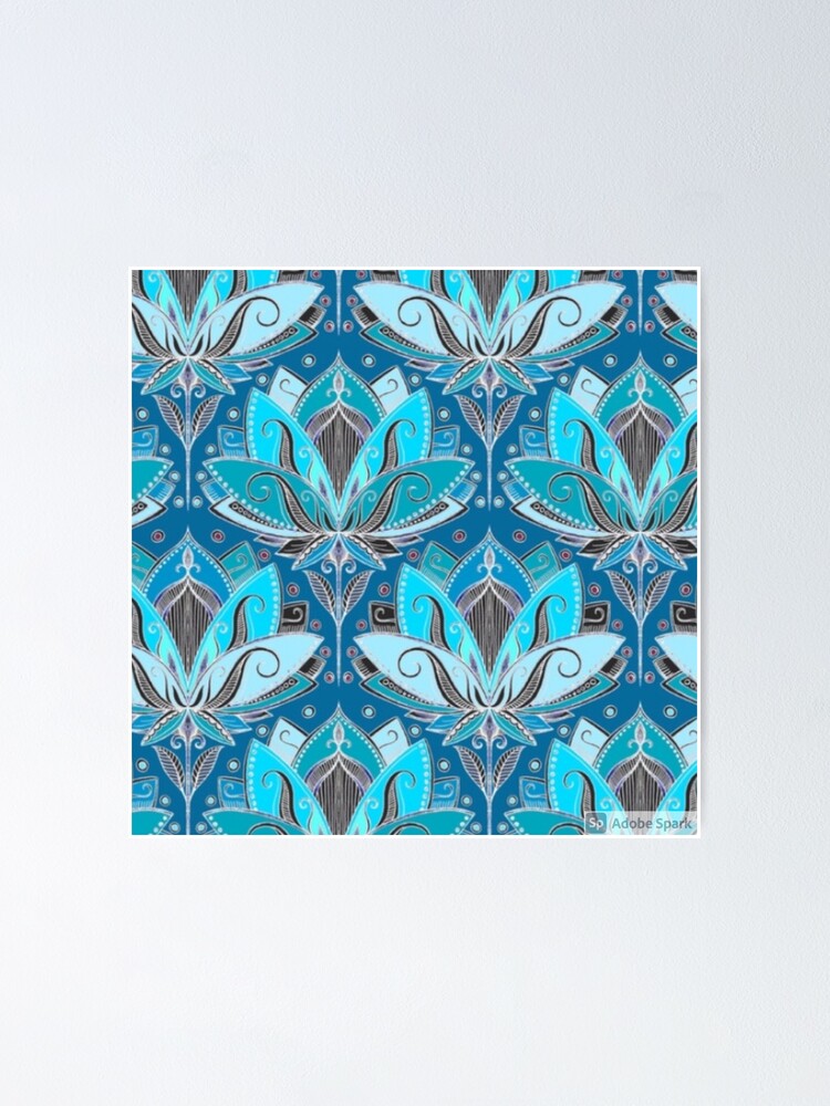 "Blue lotus" Poster for Sale by captinvantastic | Redbubble